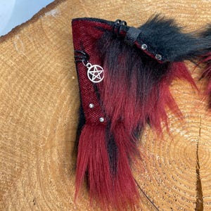 Gothic Pentagram Cat Ears Cosplay Ears Accessories Made of Faux Fur MTO ...