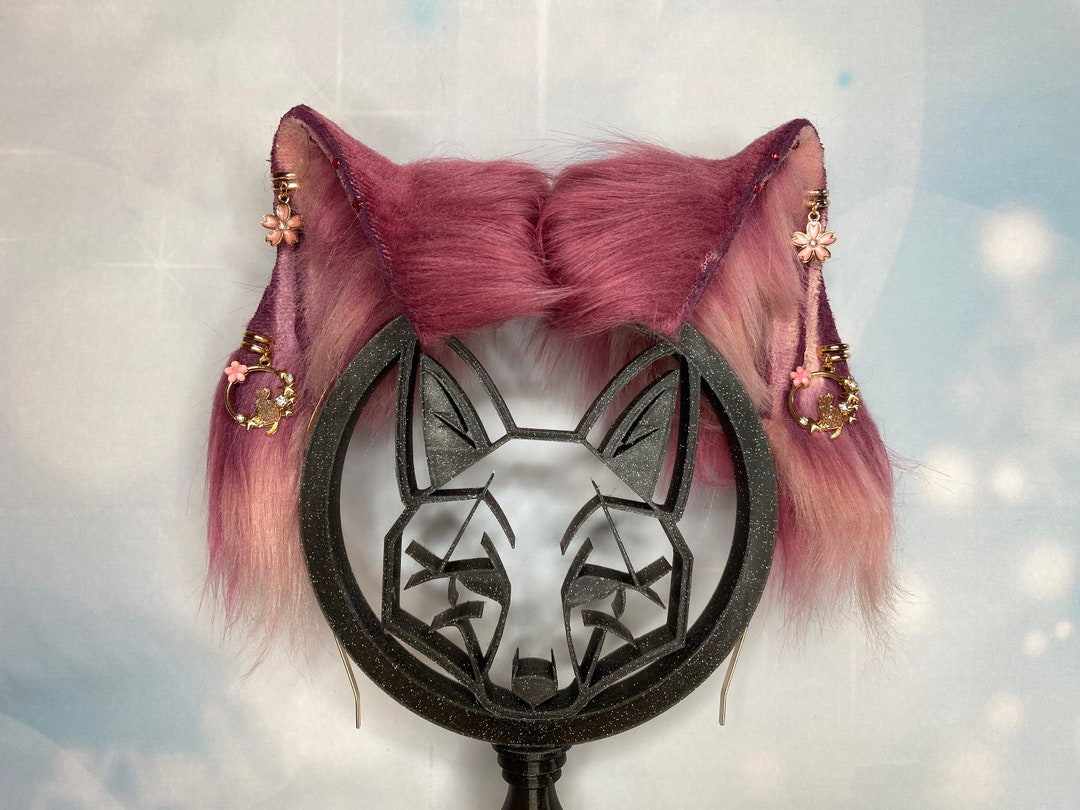 Soft Mauve Cat Ears Cat Cosplay Ears Accessories Faux Fur MTO - Etsy