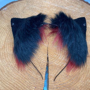 Gothic Pentagram Cat Ears Cosplay Ears Accessories Made of Faux Fur MTO ...