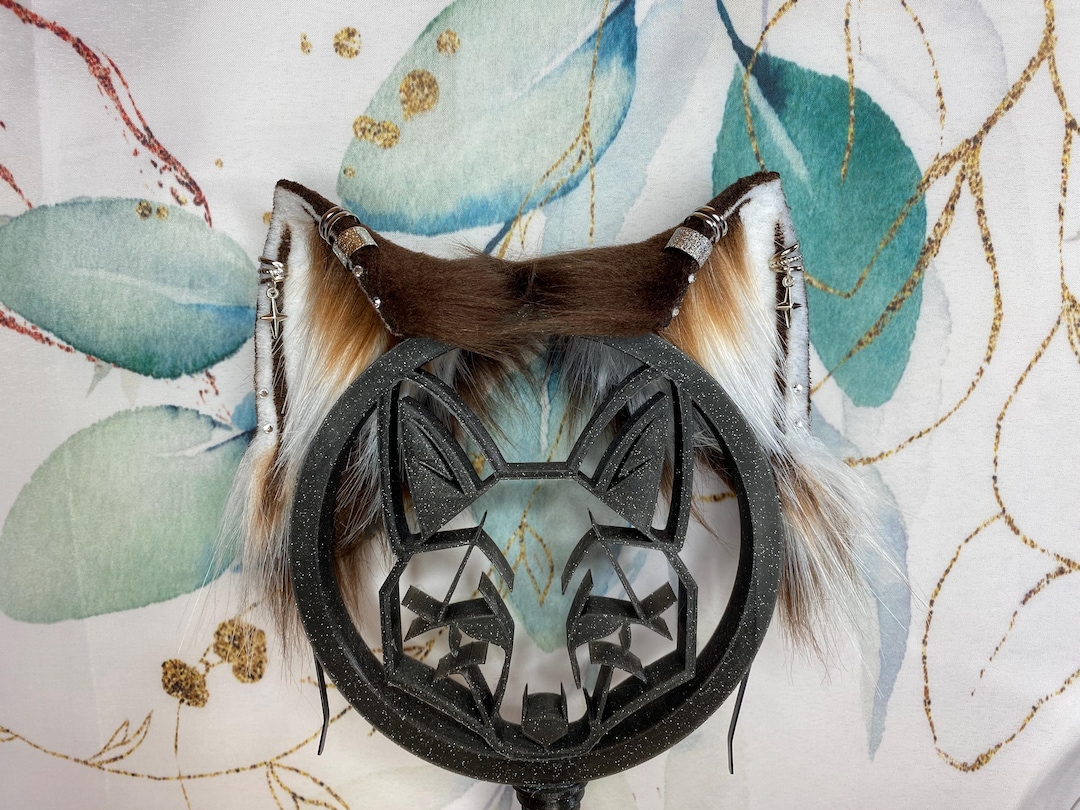 Natural Mini Brown Fox Ears Handmade From Faux Fur for Cosplay ...