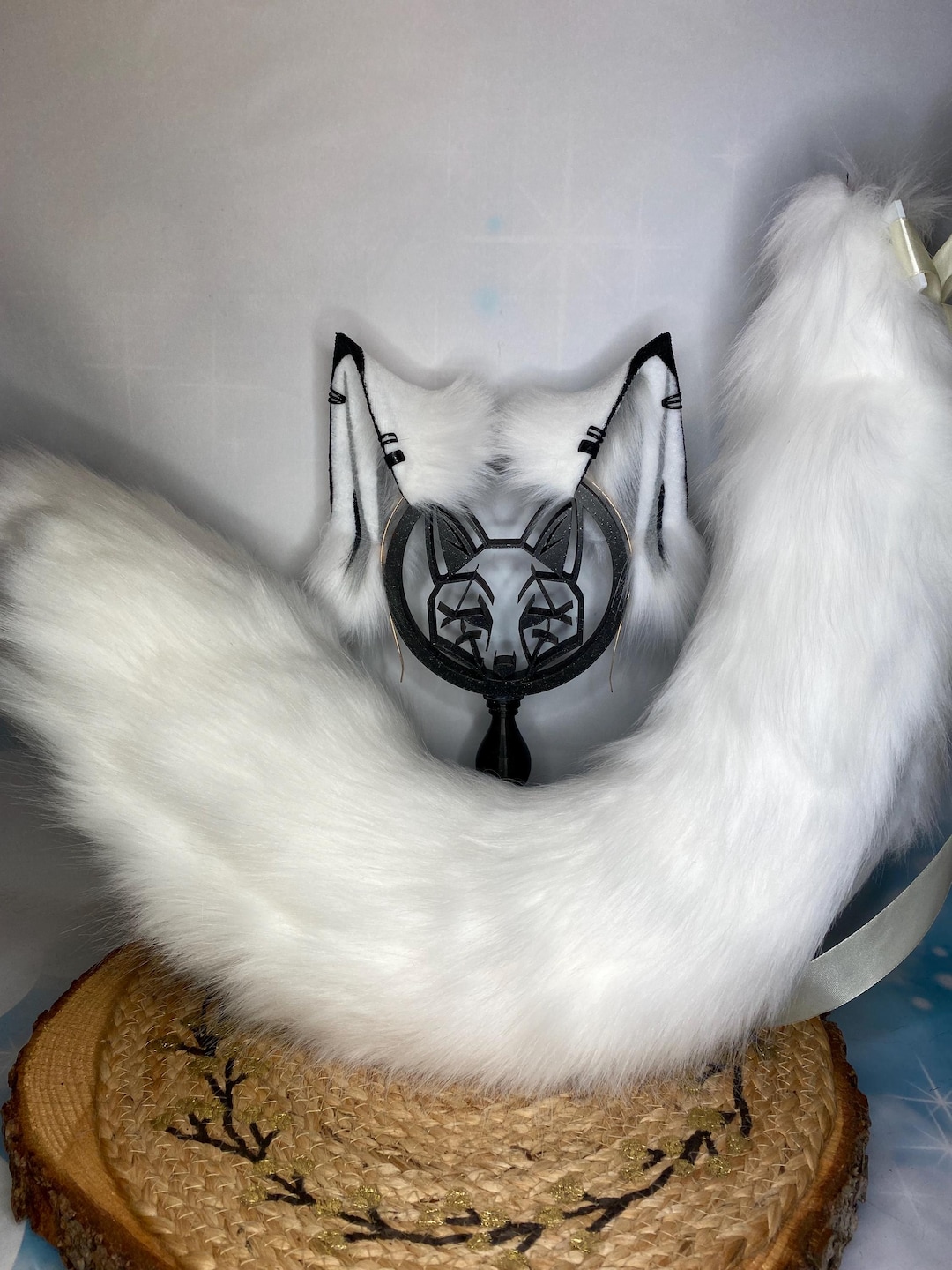 Natural Fox Ears and Tail Faux Fur for Cosplay, Streamers, Furries ...