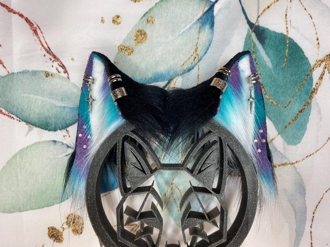 Galaxy Cat Ears Handmade From Fauxfur for Cosplay, Therian, Streamer ...