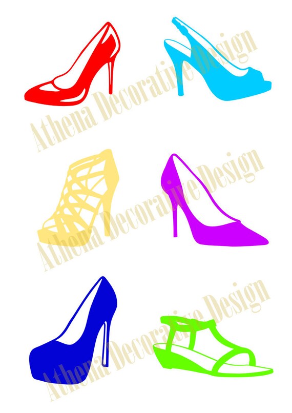 Ladies Shoes Cake Topper SVG file For Cup Cakes Clip Art | Etsy