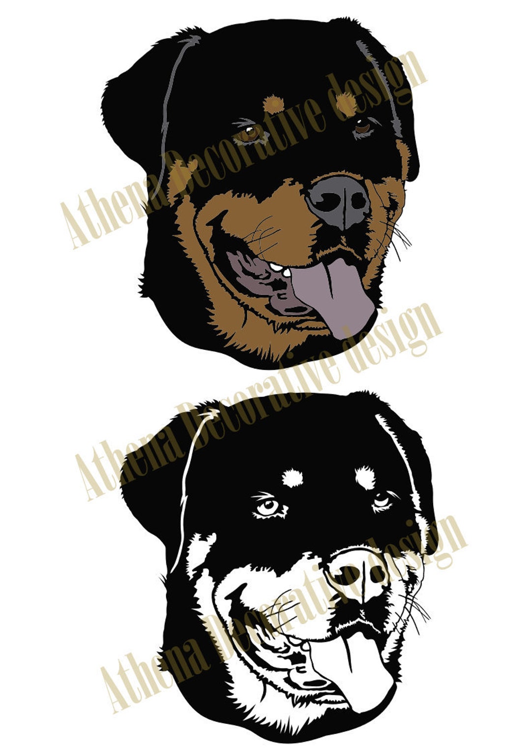 Rottweiler Dog SVG and PNG Files for Cutting on Machines Like ...