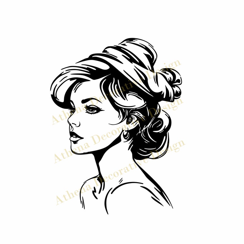 Beautiful Woman SVG Digital Are Cutting File Digital Art - Etsy
