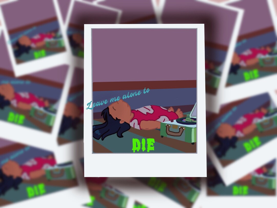 Lilo and Stitch Vinyl Sticker// Leave Me Alone to Die - Etsy