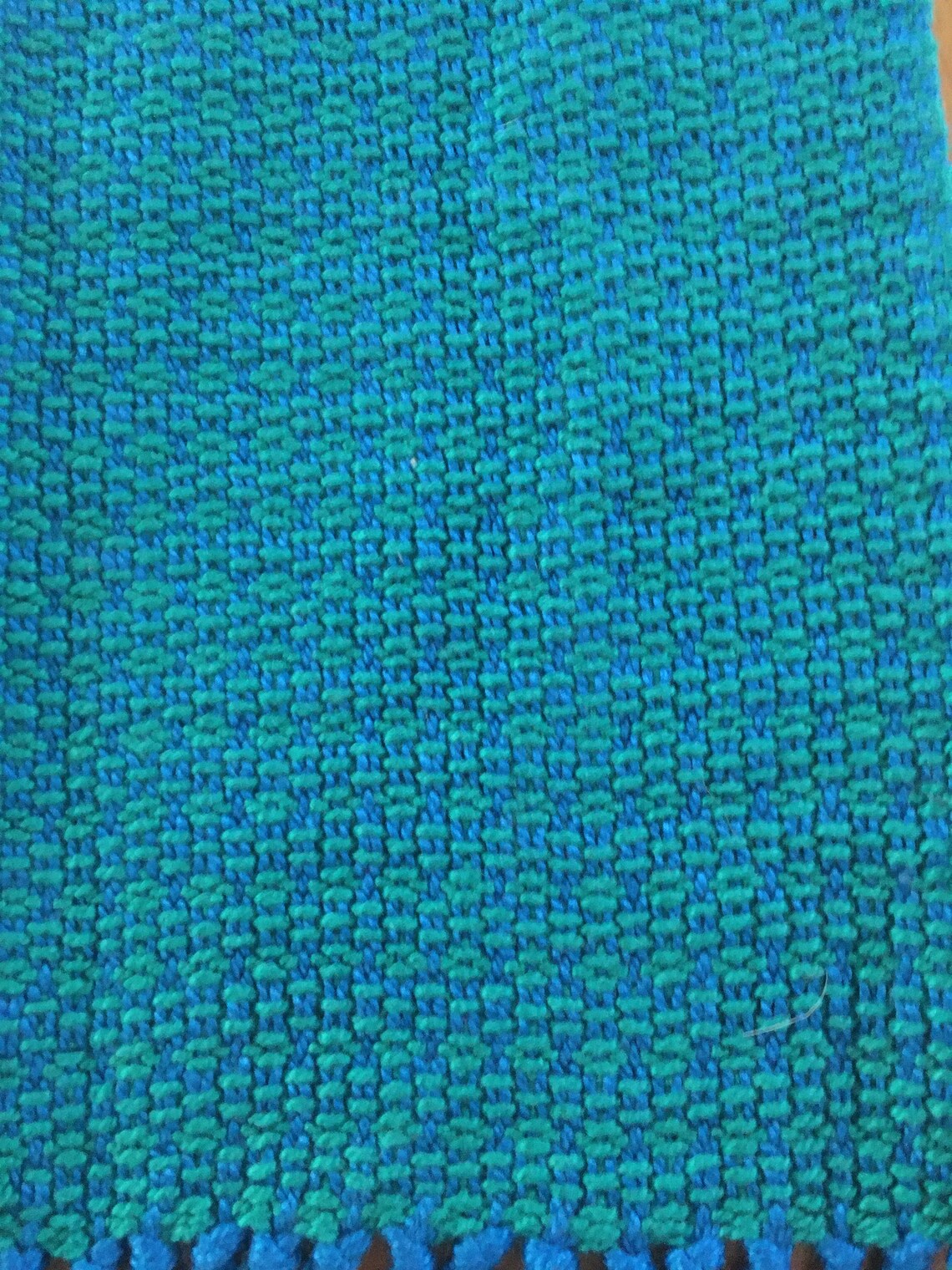 Hand Woven Birds Eye Pattern Cotton Scarf - Etsy