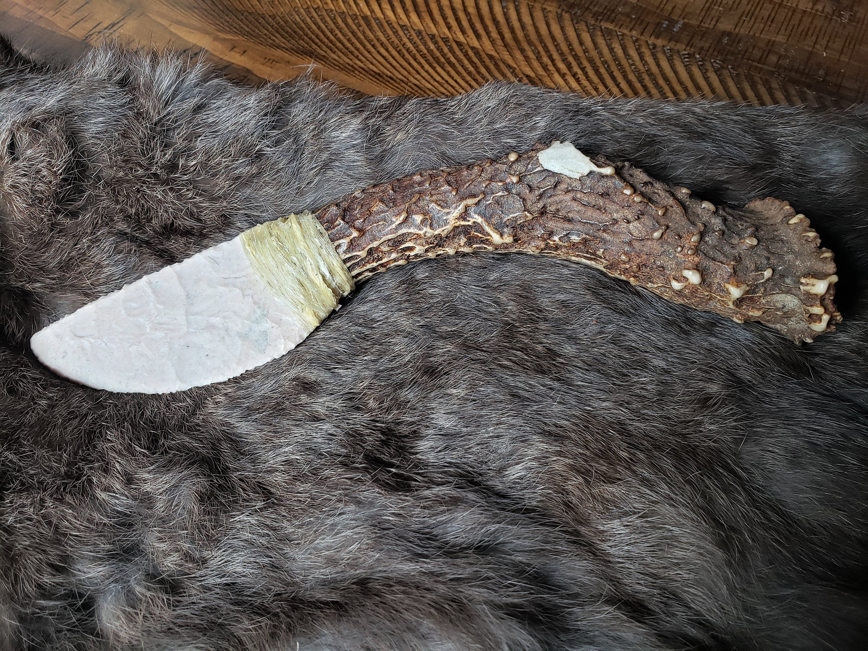 Knife, Chert Blade, 8 Inches Dark Handle - Etsy