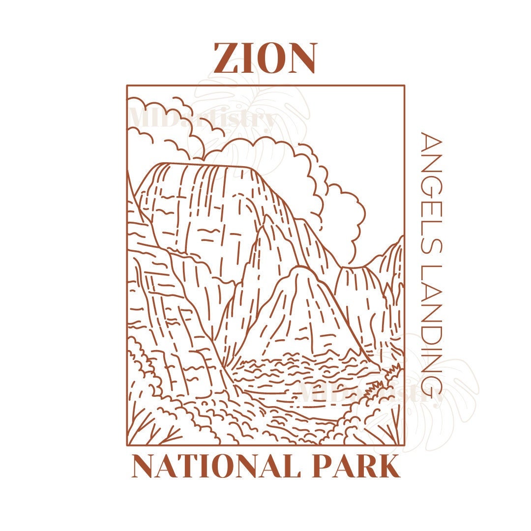 Zion National Park Svg National Park Svg Zion Svg Angles - Etsy