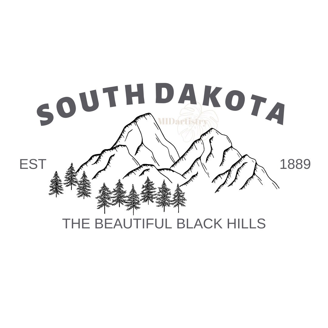 South Dakota Svg Mountain Svg Mountains Svg Black Hills - Etsy