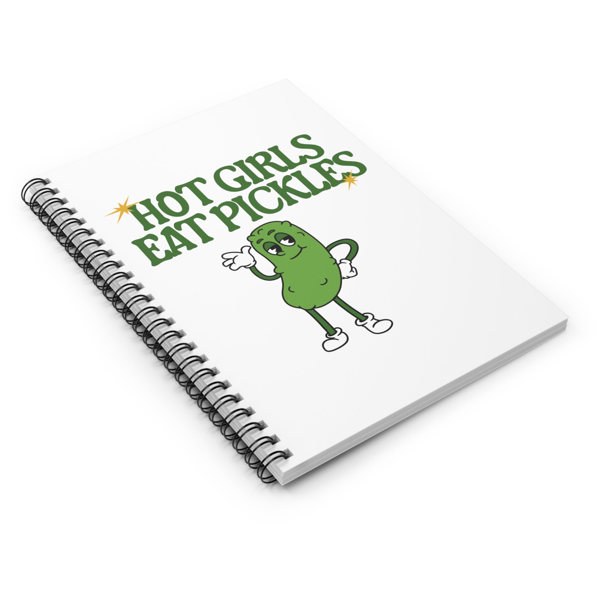 Hot Girls Eat Pickles White Spiral Notebook With Ruled Line gift for ...