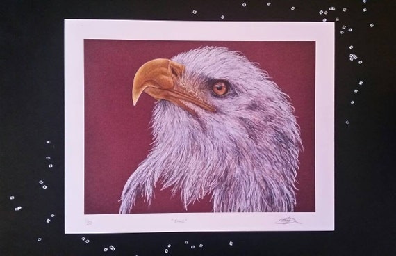 Art Print Eagle Original Digital Press Print - Etsy