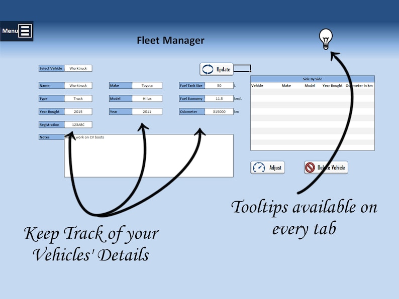 Car Expense Tracker | Productivity Template | Vehicle Manager ...