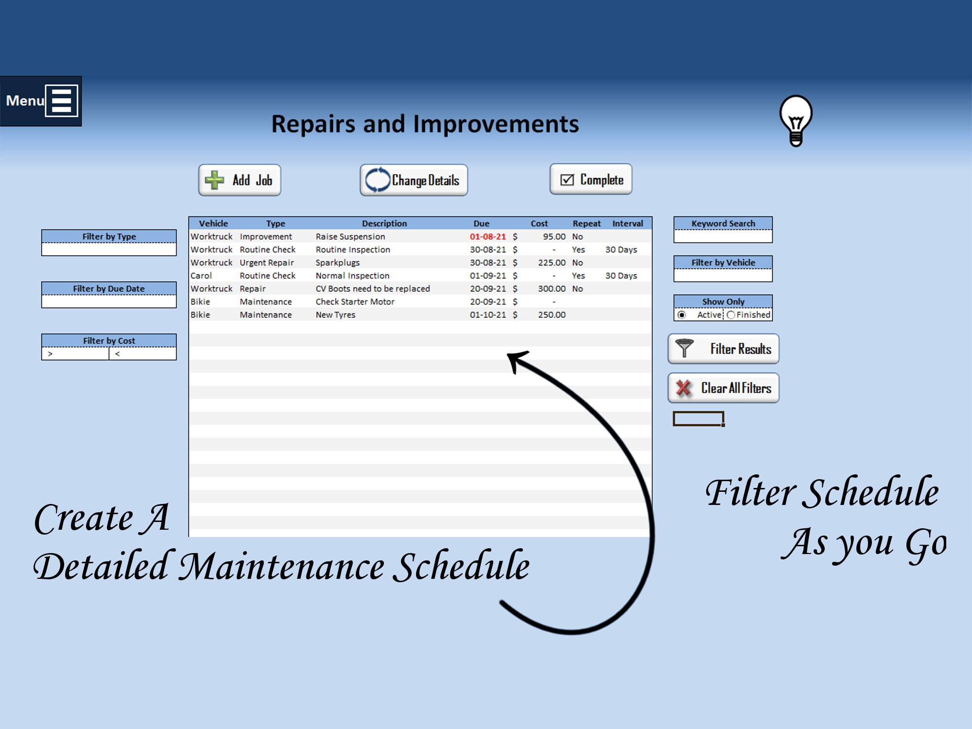 Car Expense Tracker | Productivity Template | Vehicle Manager ...