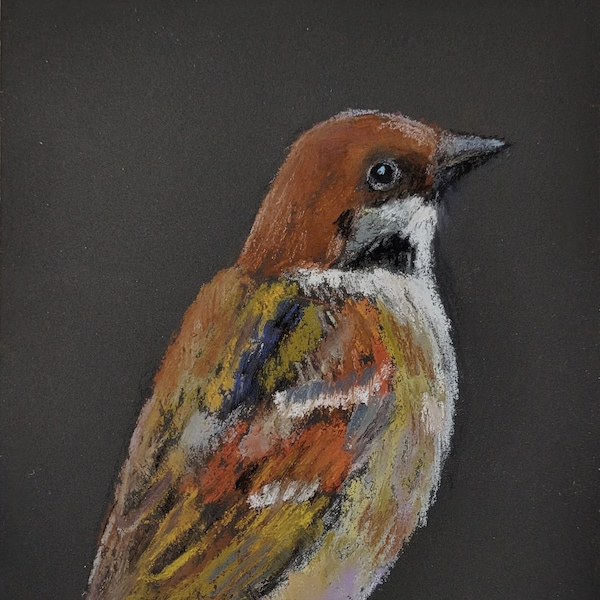 Sparrow Painting - Etsy