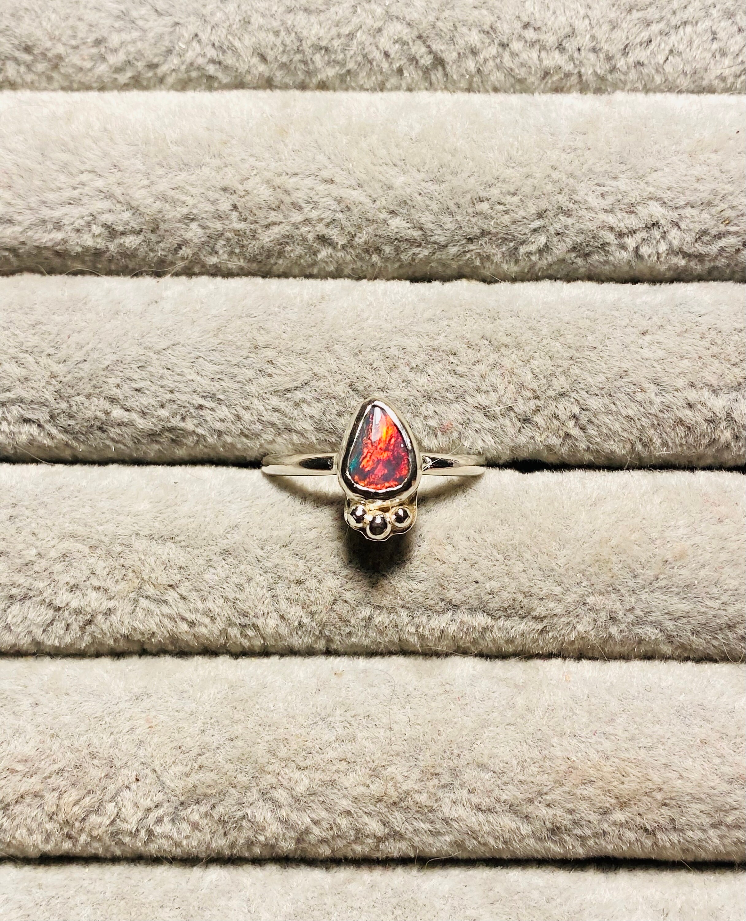 Red Fire Opal Ring - Etsy UK