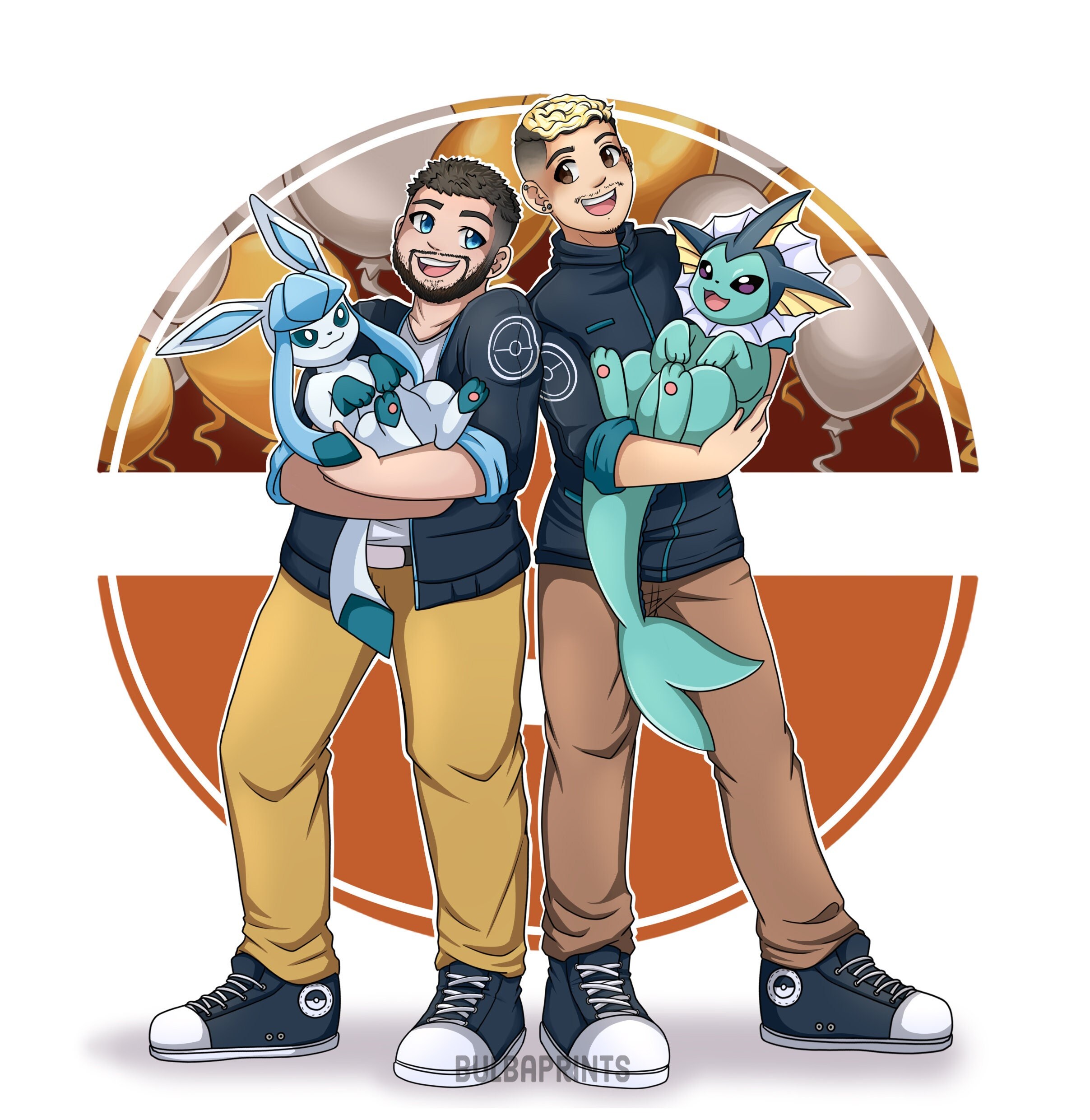 Custom Pokemon Trainer & Pokemon/pet Portrait Digital Print - Etsy