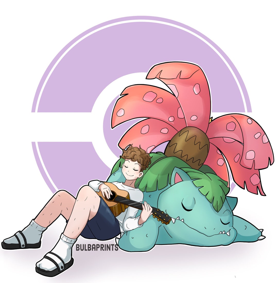 Custom Pokemon Trainer & Pokemon/pet Portrait Digital Print - Etsy UK