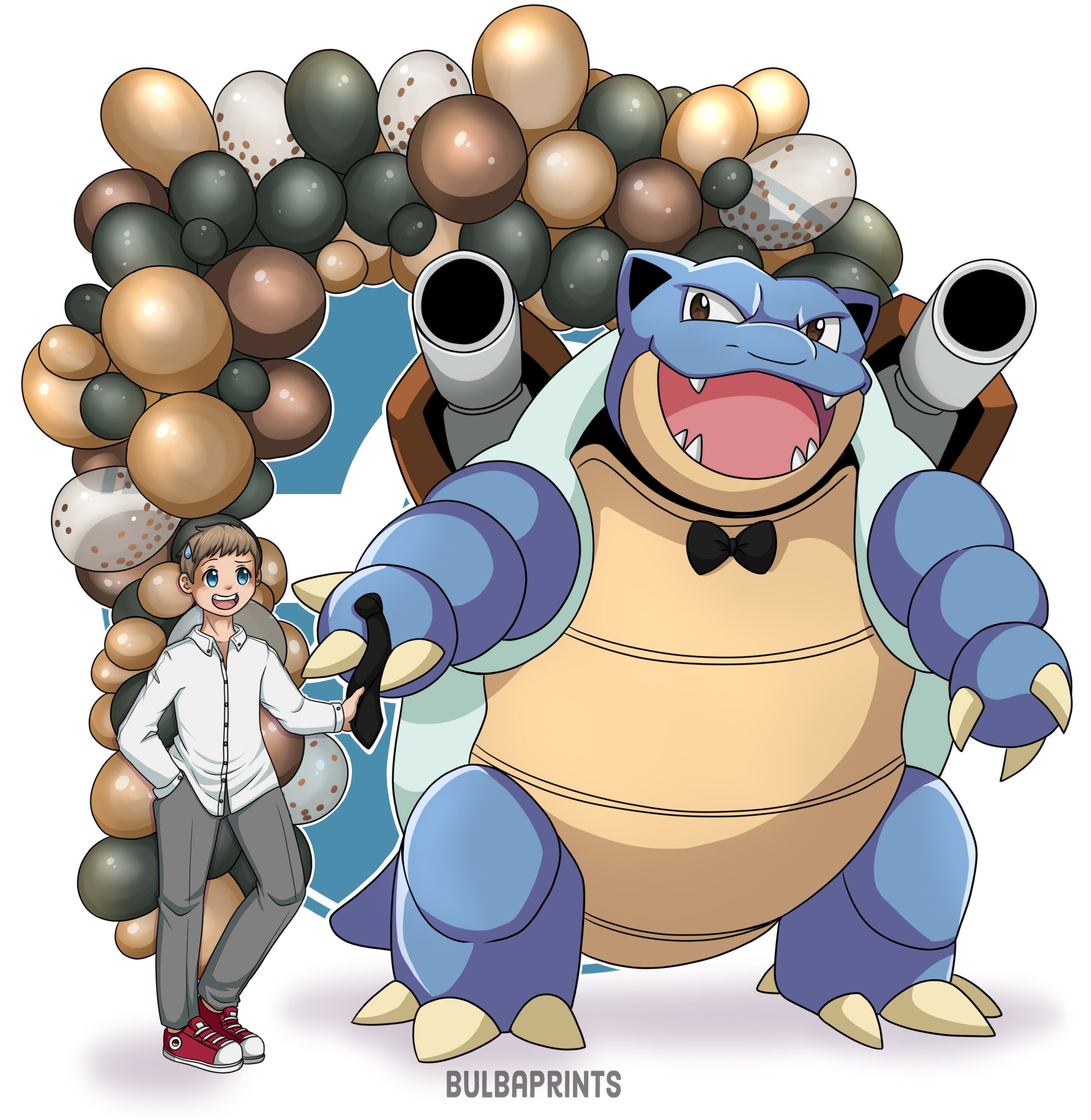 Custom Pokemon Trainer & Pokemon/pet Portrait Digital Print - Etsy