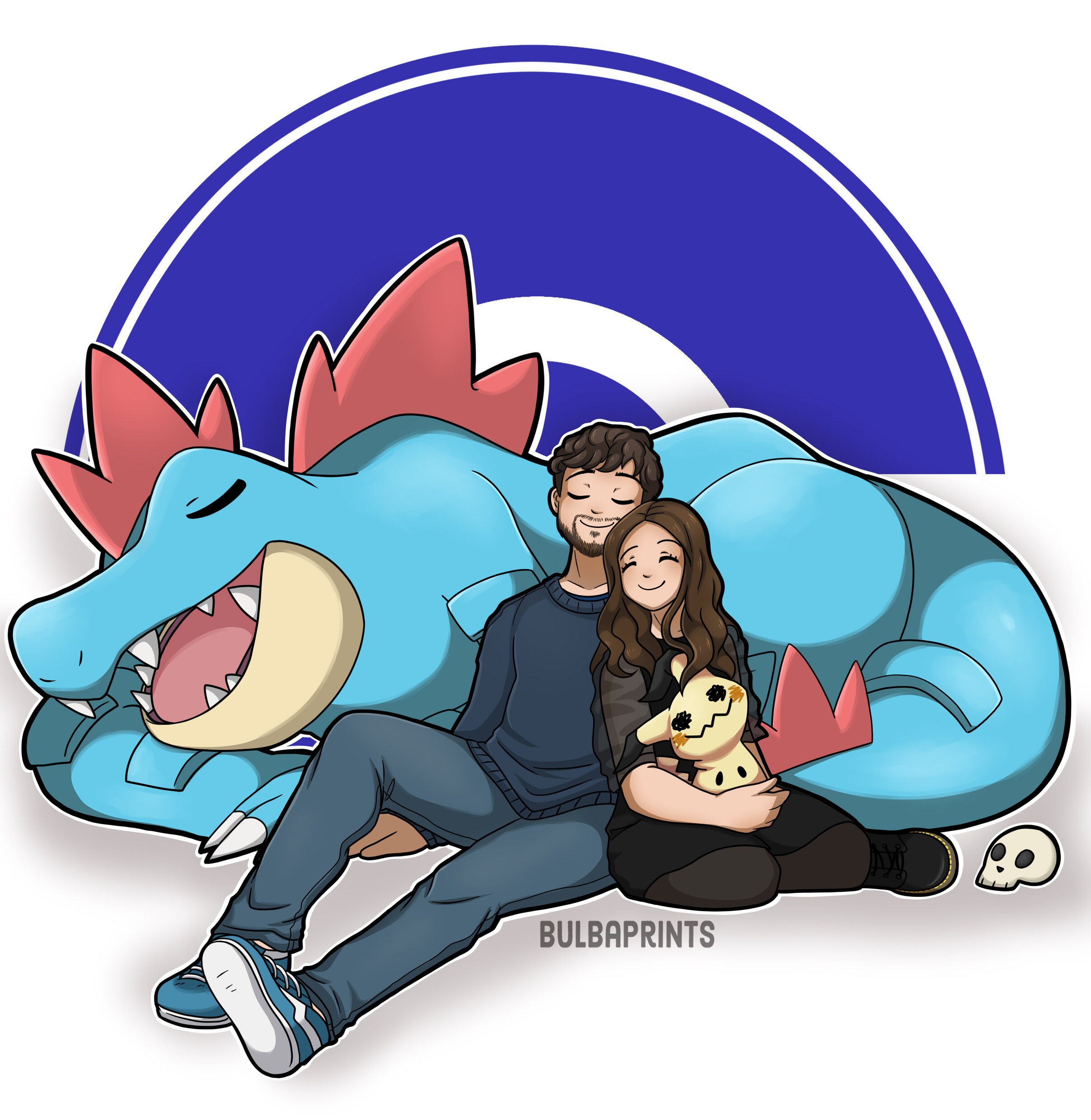 Custom Pokemon Trainer & Pokemon/pet Portrait Digital Print - Etsy