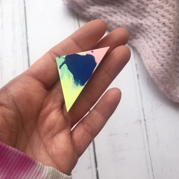 Triangle Brooch - Etsy UK