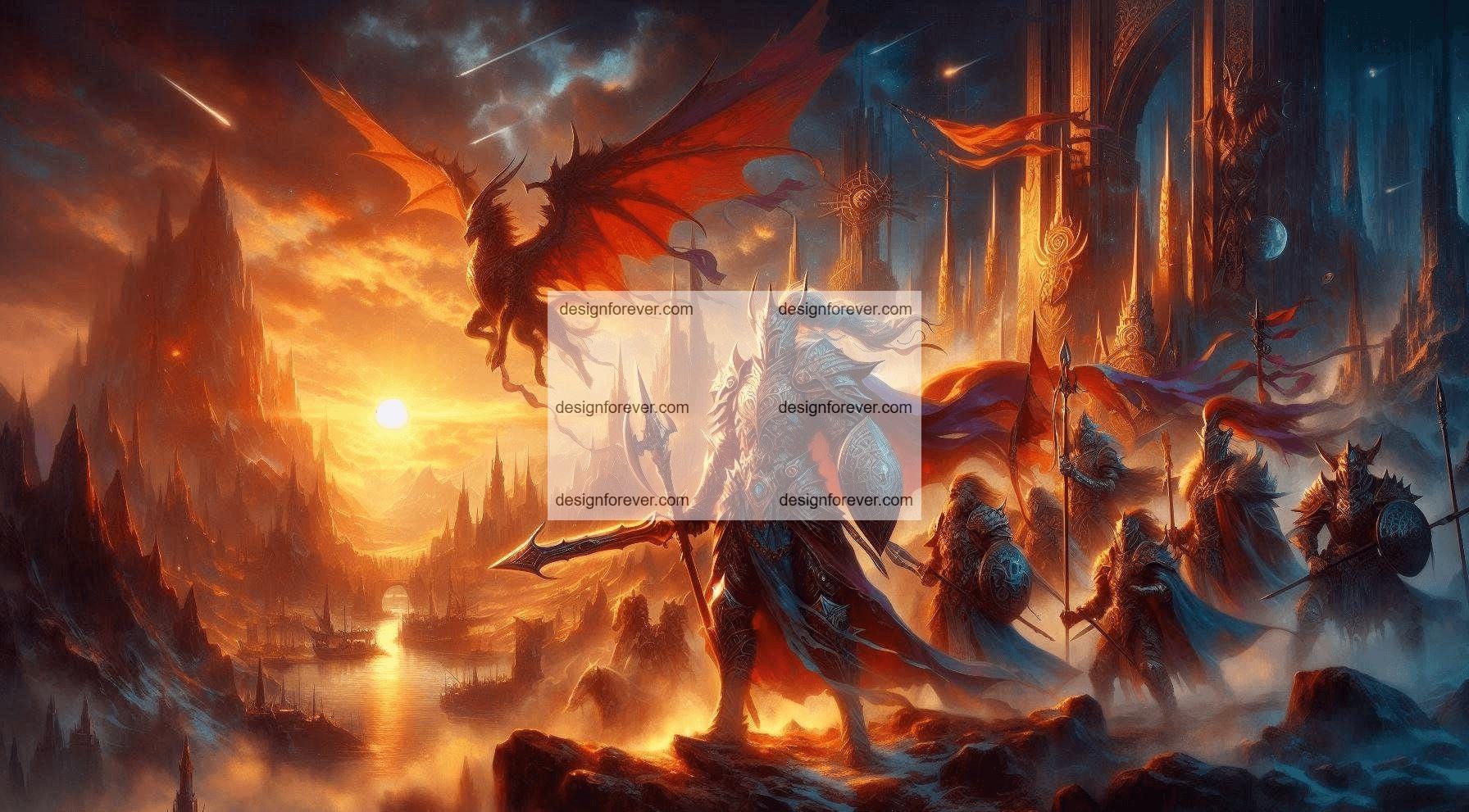 10 Epic Fantasy Digital Artwork in Style of D&D and Dragonlance - 2024 ...