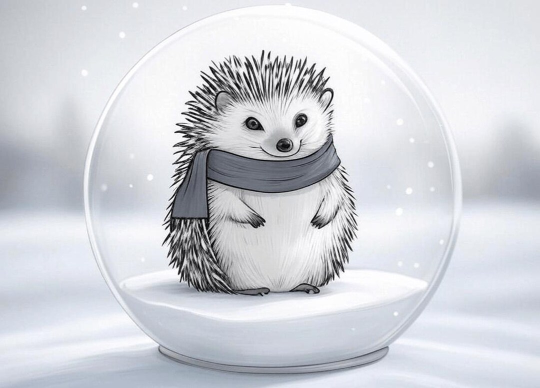 10 Digital Illustrations of Fantasy Snow Globe Animals – Digital Art ...