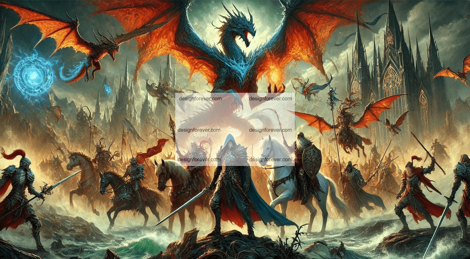 10 Epic Fantasy Digital Artwork in Style of D&D and Dragonlance - 2024 ...