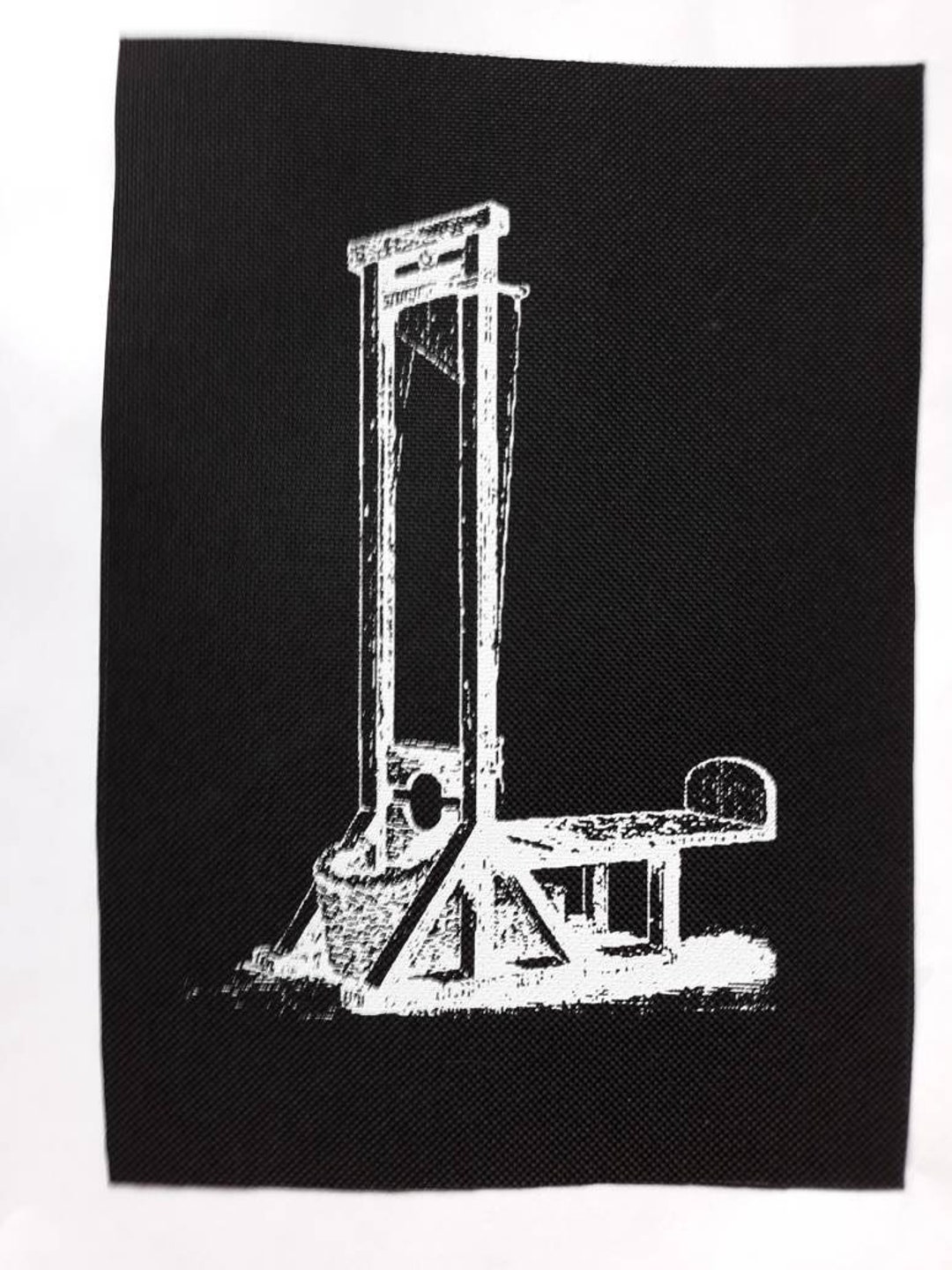 Guillotine Punk Rock Patch - Canvas - Hand Printed by Artists - Etsy
