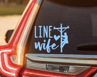 Line Wife Decal | Line Life Decal | Linewife Decal | Lineman Wife Decal ...