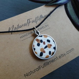 Handcrafted Polymer Clay Necklace Unusual Jewelry Leopard Print Choker ...