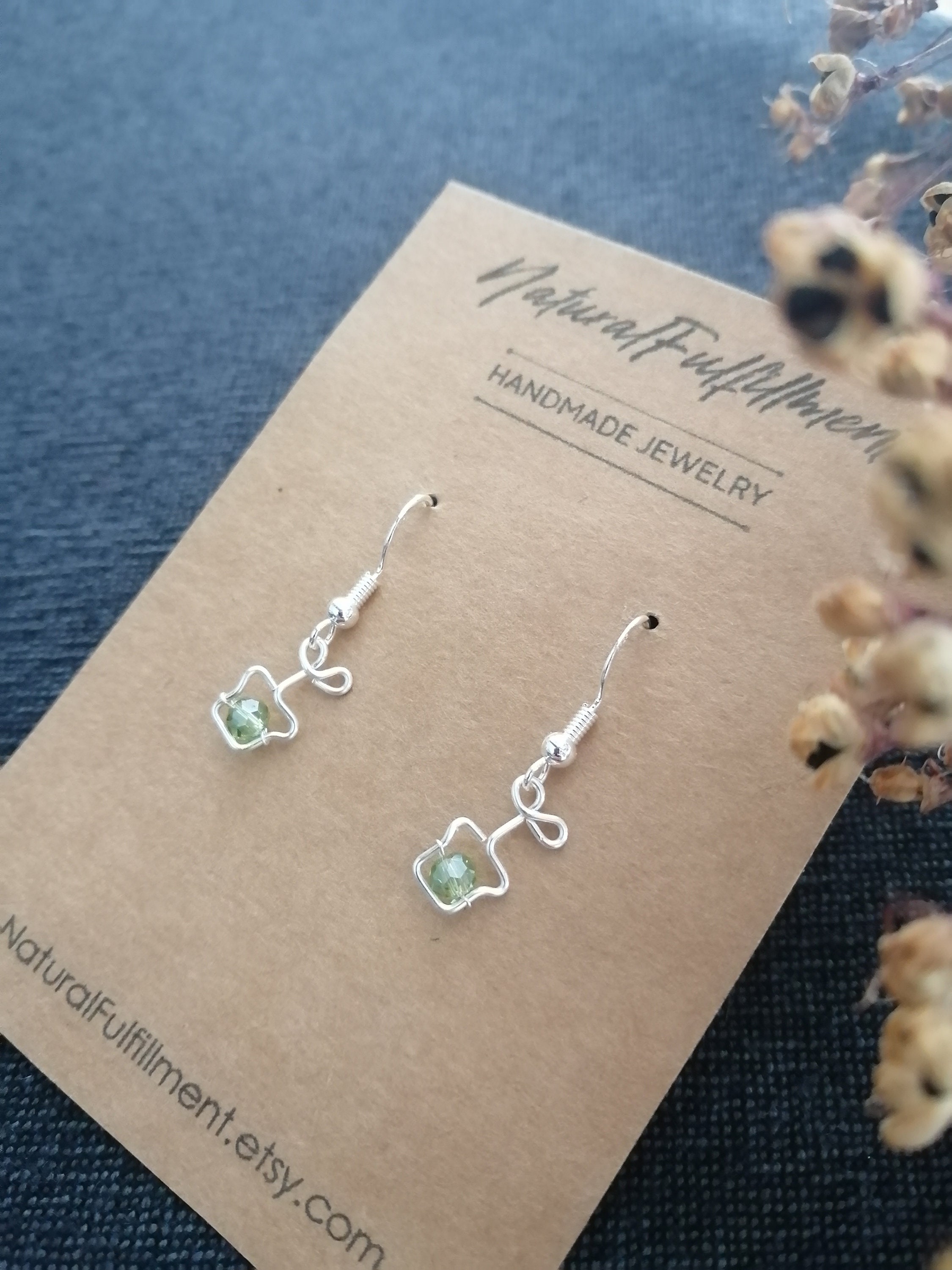 Plant Earrings Nature Inspired Earrings Gift for Plant Lovers Dangle ...