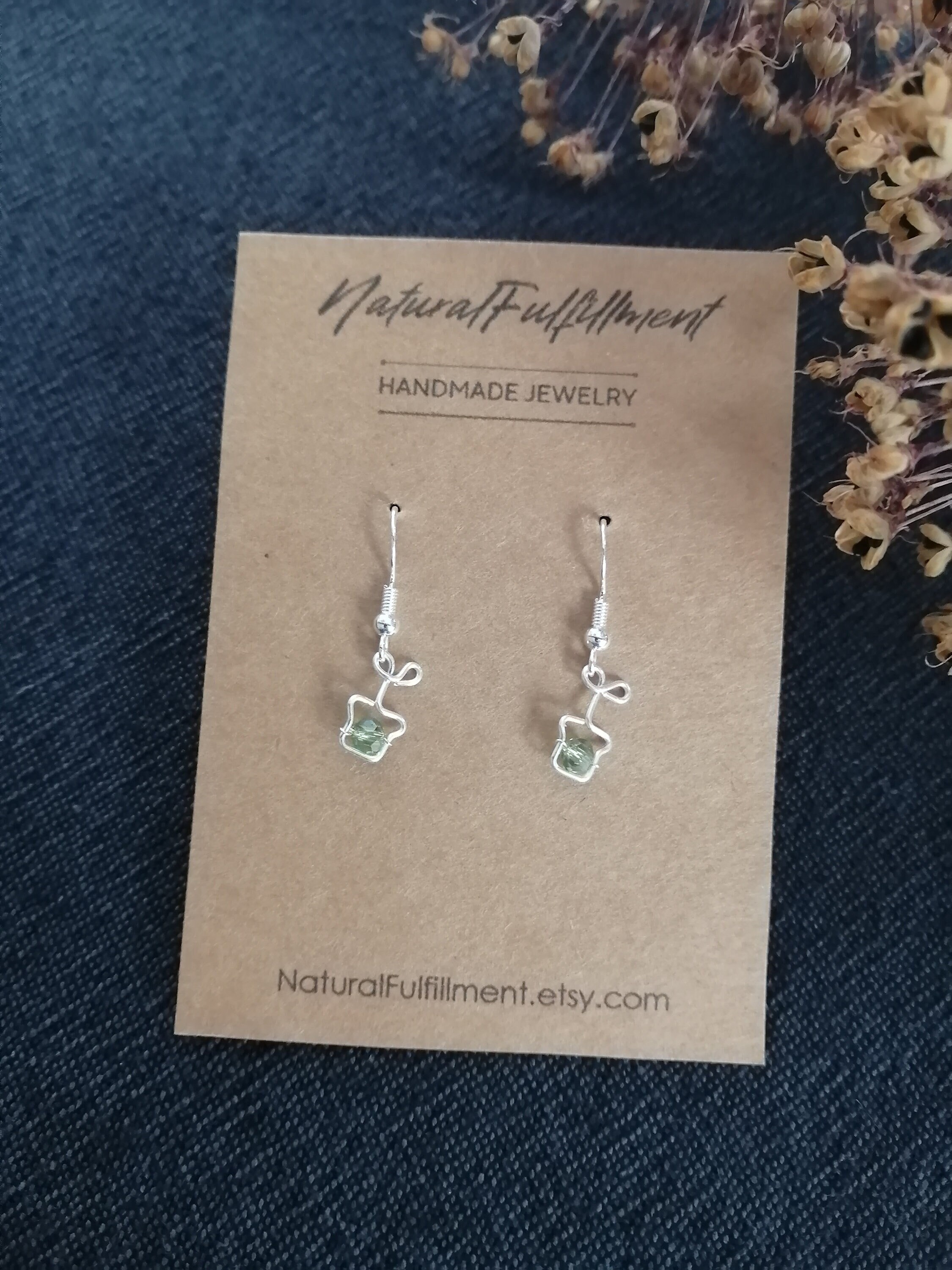 Plant Earrings Nature Inspired Earrings Gift for Plant Lovers Dangle ...