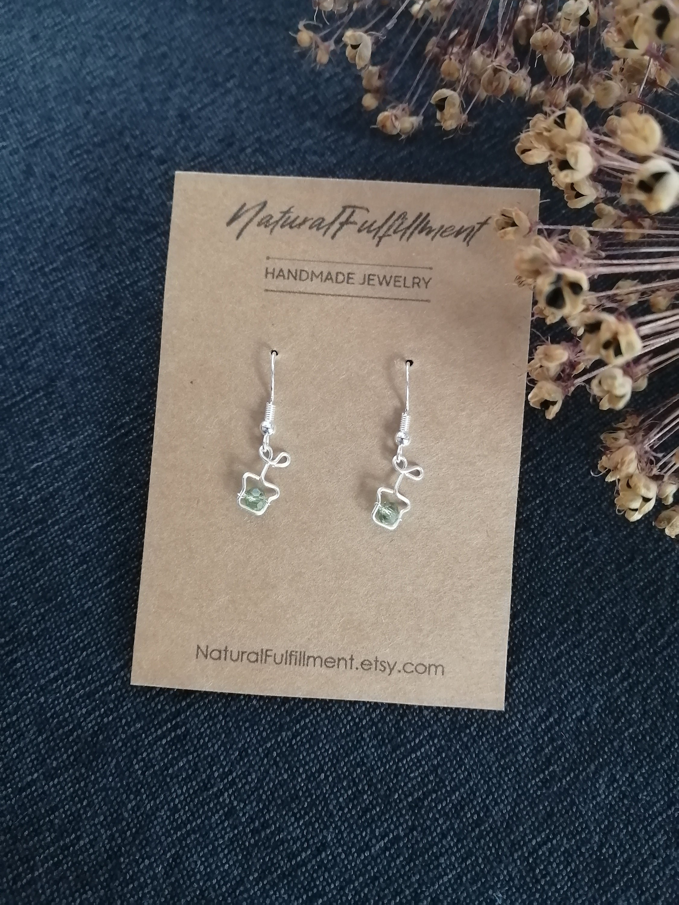 Plant Earrings Nature Inspired Earrings Gift for Plant Lovers Dangle ...