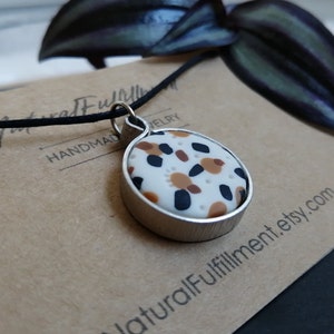 Handcrafted Polymer Clay Necklace Unusual Jewelry Leopard Print Choker ...