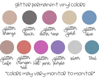 Cricut Vinyl Color Swatches / Palette / Chart Permanent | Etsy