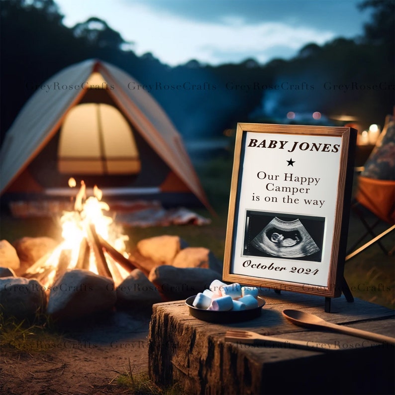 Adventure Awaits: Camping Pregnancy Announcement Digital Download ...