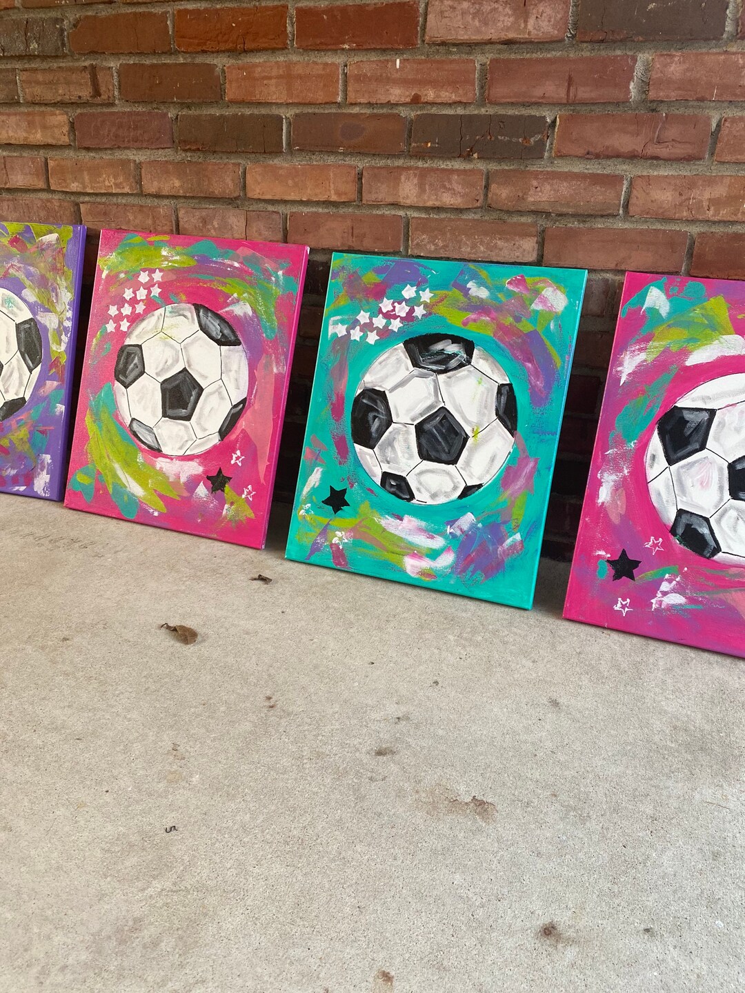 Soccer Paintings- Made to Order - Etsy