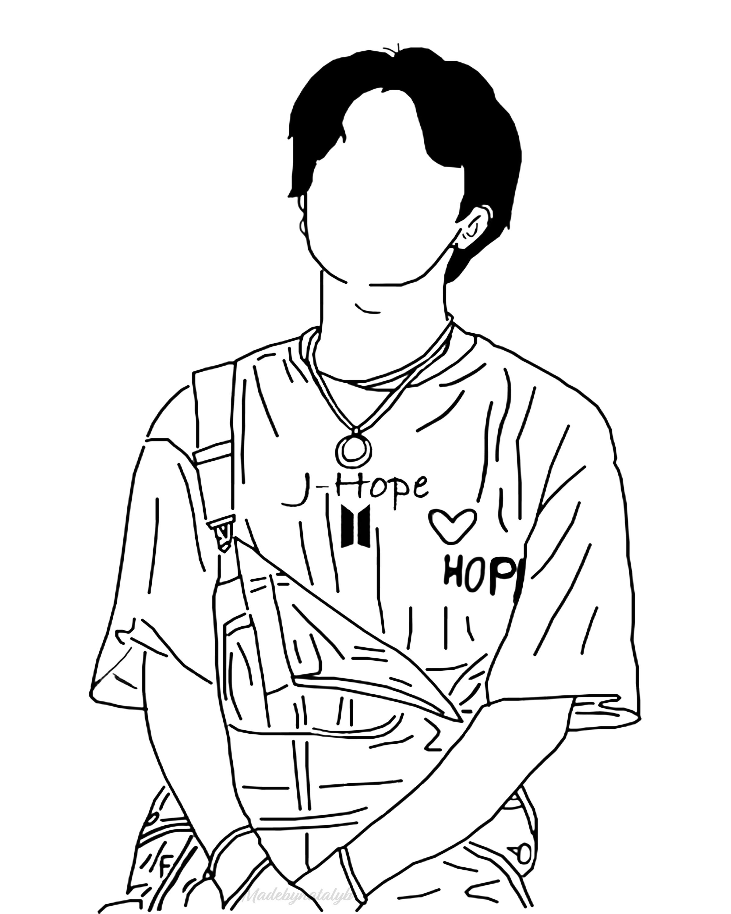 BTS Line Art Prints - Etsy