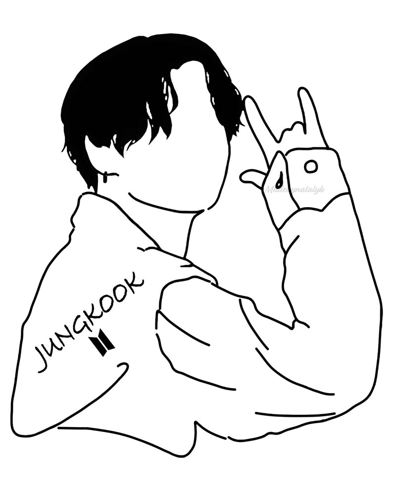 BTS Line Art Prints - Etsy