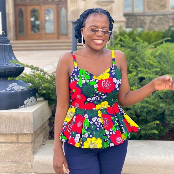 African Print Top - Etsy