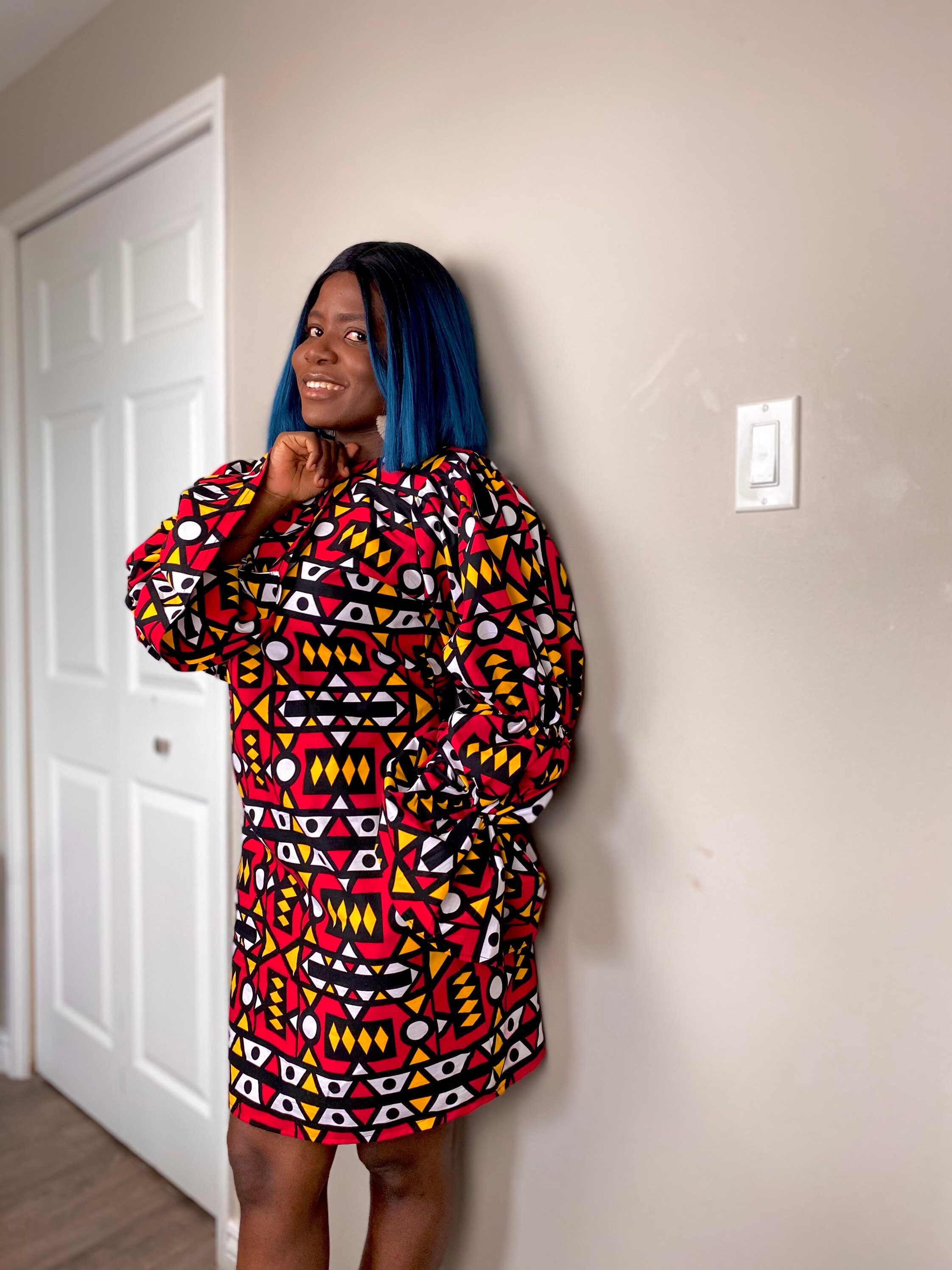 Ankara Shift Dress African Print Short Dress Mini Dress - Etsy