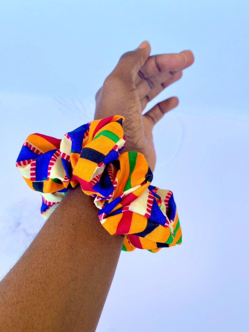 Oversized African Print Scrunchie: Ankara Kente Fabric Hair Tie - Etsy