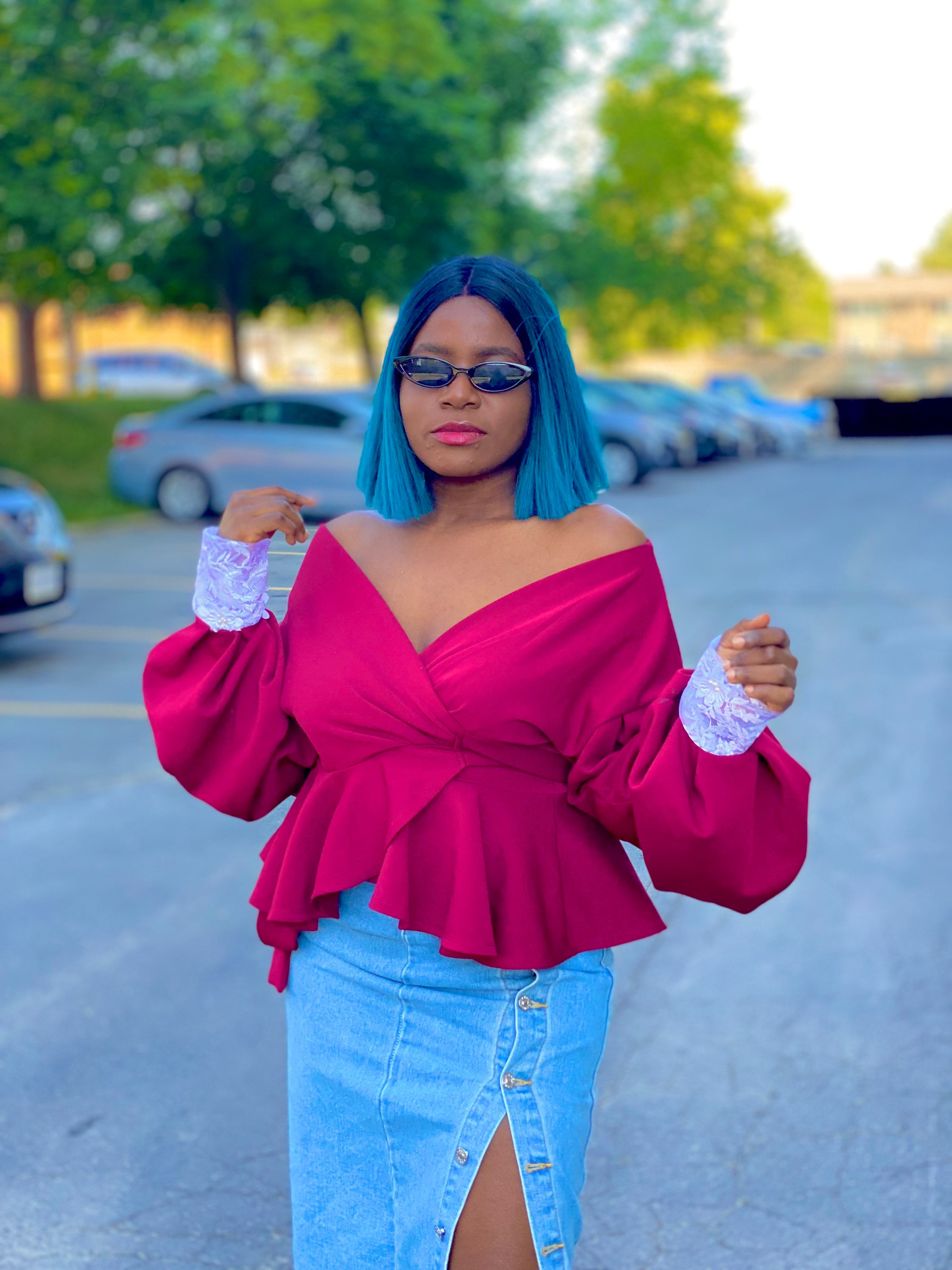 Caroline Wraptop Tops Women Blouses / Summer Top Black | Etsy