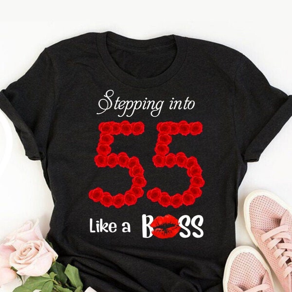 55th Birthday for a Woman Tee - Etsy