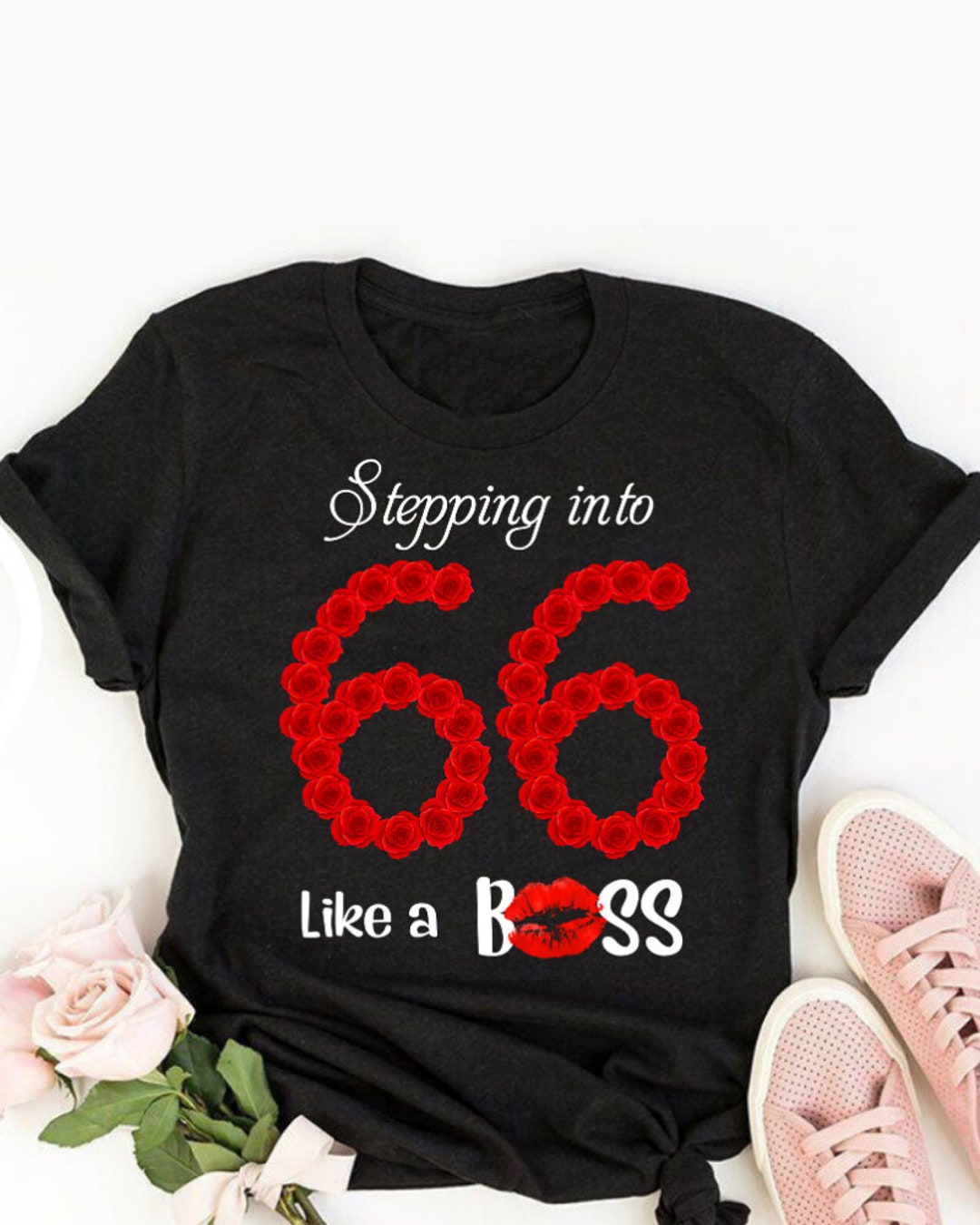 Stepping Into 66 Like a Boss, 66th Birthday Shirt Ideas, 66th Birthday ...