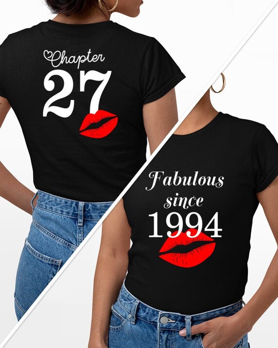 Fabulous Since 1994 Chapter 27 27th Birthday Shirt Ideas - Etsy