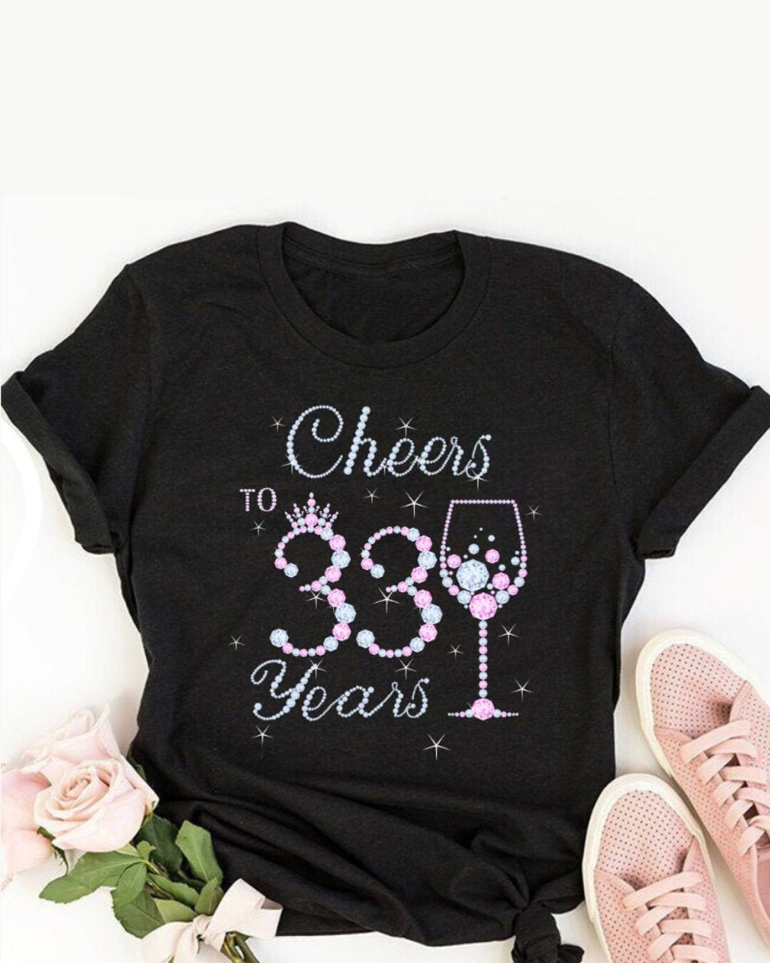 Cheers to 33 Years, 33rd Birthday Shirt Ideas, 33rd Birthday Shirts ...