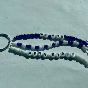 Custom Beaded College Keychain - Etsy