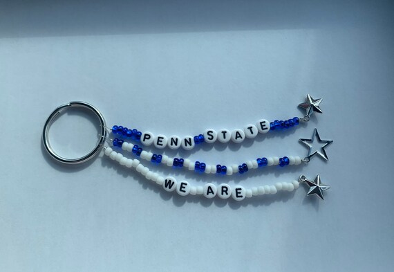 Custom Beaded College Keychain - Etsy